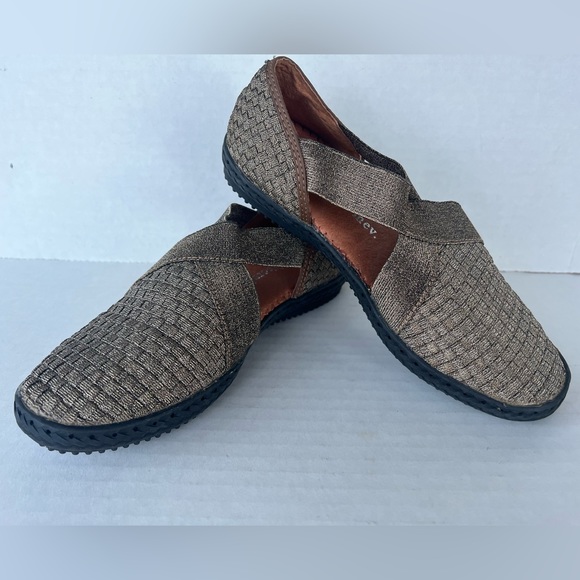bernie mev. | Shoes | Bernie Mev Pewter Slip Ons Flats Shoes Size 37 ...